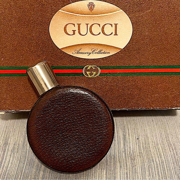 Gucci | Accessories | Authentic Vintage Gucci Rare Leather Flask | Poshmark